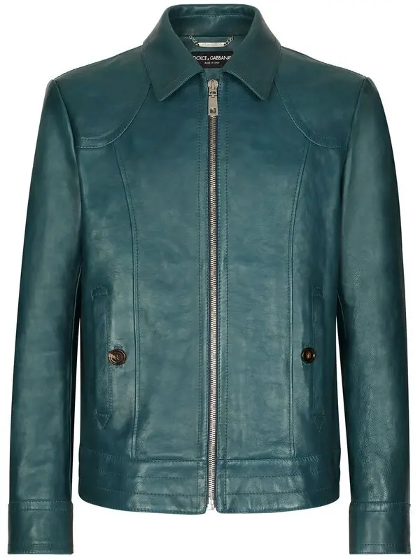 Dolce & Gabbana Leather Zip-up Jacket