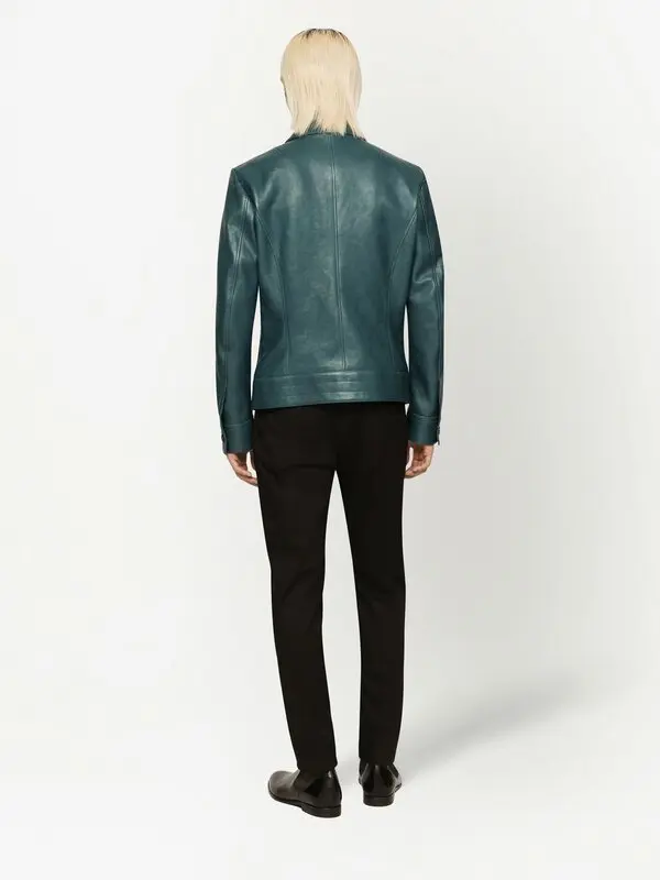 Dolce & Gabbana Leather Zip-up Jacket