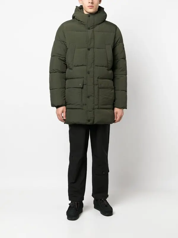 Calvin Klein Patch Hooded Puffer Coat