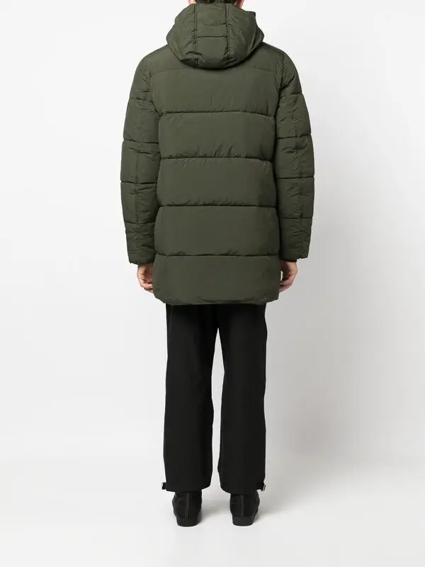 Calvin Klein Patch Hooded Puffer Coat