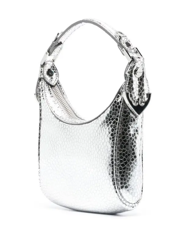 By Far Cosmo Metallic Top-handle Bag - Silver
