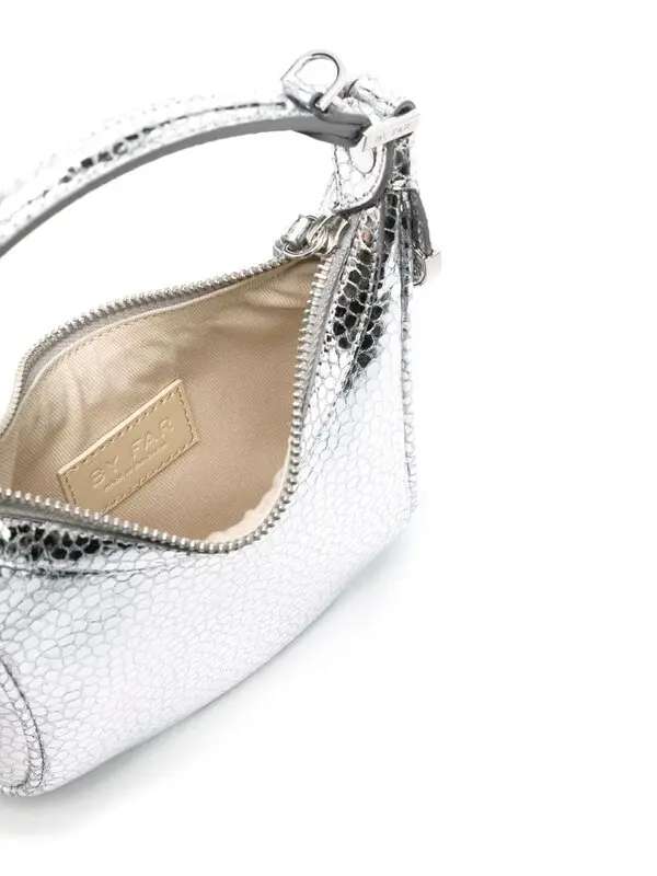 By Far Cosmo Metallic Top-handle Bag - Silver