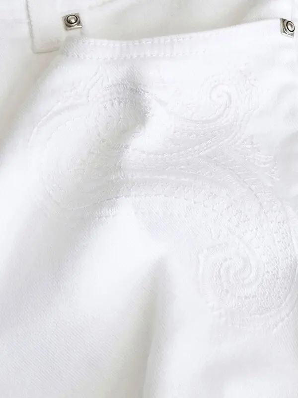 Etro Embroidered Straight-leg Jeans