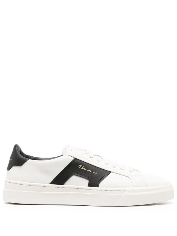 Santoni Leather Low-top Sneakers - White