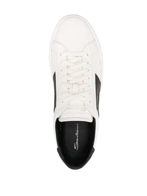 Santoni Leather Low-top Sneakers - White