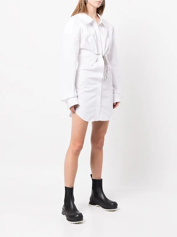 Alexander Wang Twist-front Shirt Mini Dress