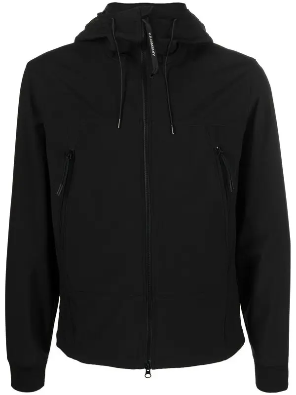 C.P. COMPANY Logo-patch Hooded Jacket - Black