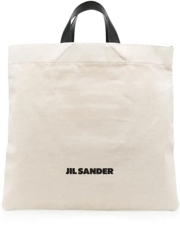 JIL SANDER Logo-print Tote Bag - Neutrals