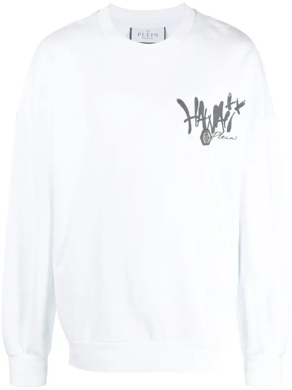 Philipp Plein Hawaii Long-sleeve Sweatshirt - White