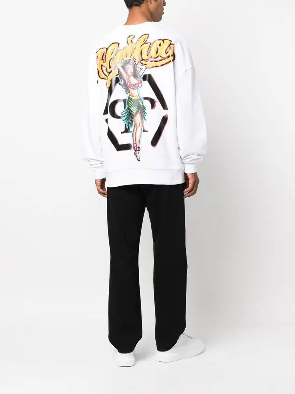Philipp Plein Hawaii Long-sleeve Sweatshirt - White