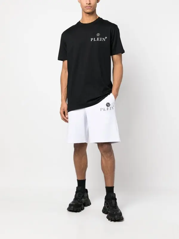 Philipp Plein Logo-plaque Track Shorts - White