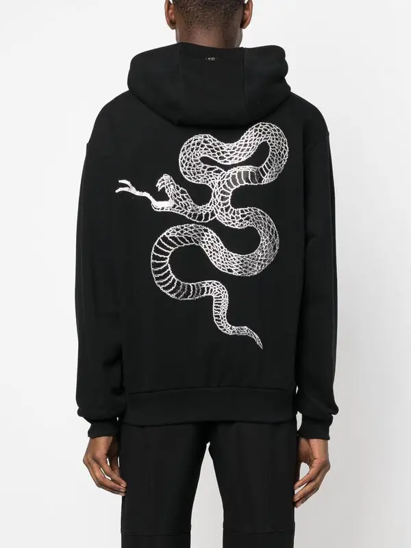 Philipp Plein Embellished Snake-print Hoodie