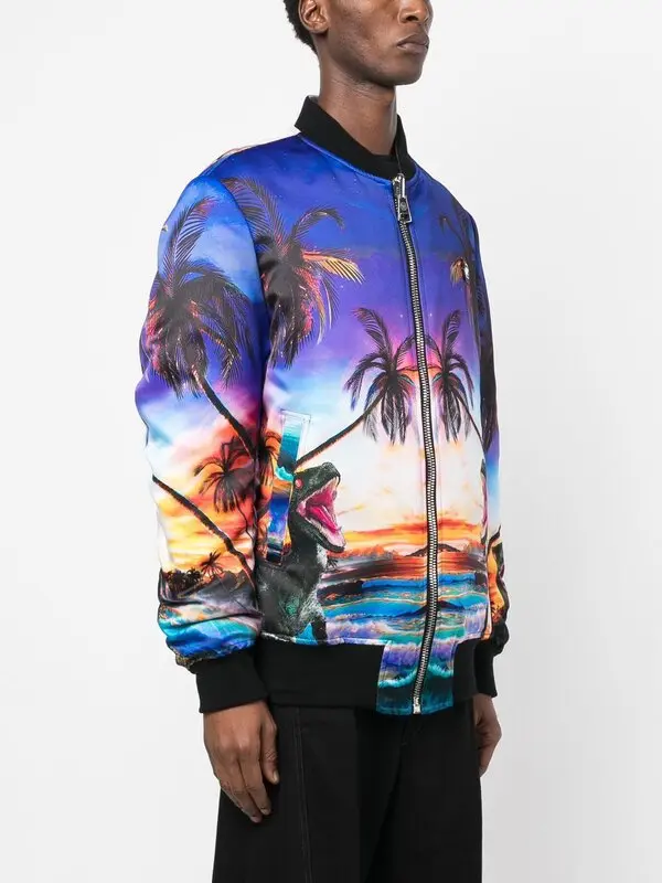 Philipp Plein Hawaii Printed Bomber Jacket