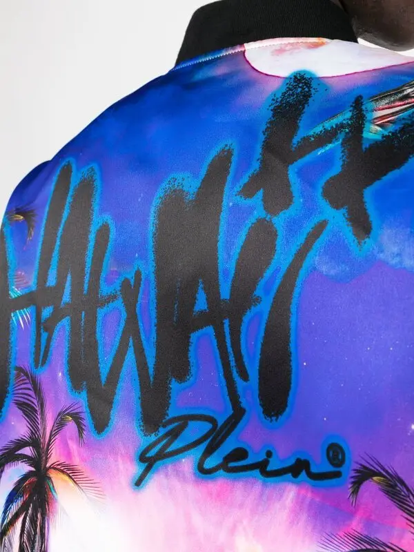 Philipp Plein Hawaii Printed Bomber Jacket