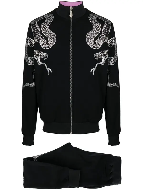 Philipp Plein Crystal Snake Track Suit