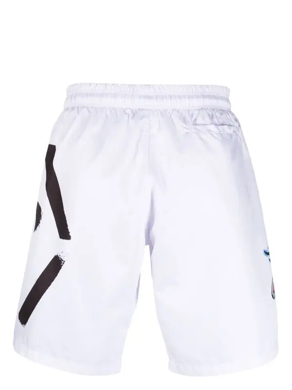 Philipp Plein Graffiti-print Drawstring-waist Swim Shorts
