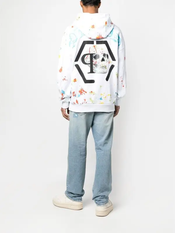 Philipp Plein Dripping Skull Hoodie