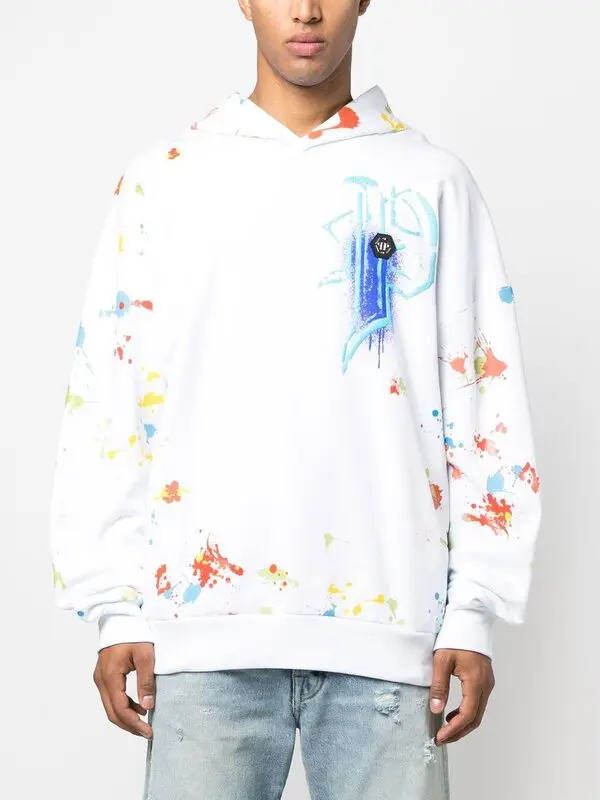 Philipp Plein Dripping Skull Hoodie