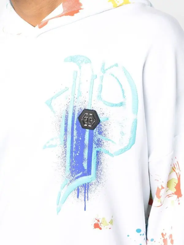 Philipp Plein Dripping Skull Hoodie
