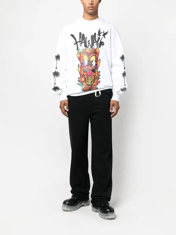 Philipp Plein Ls Hawaii Printed Sweatshirt
