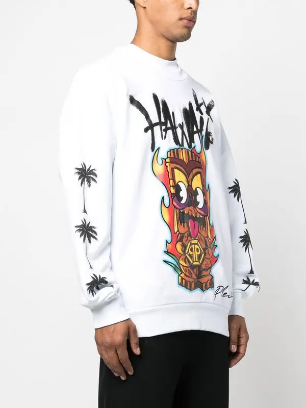 Philipp Plein Ls Hawaii Printed Sweatshirt