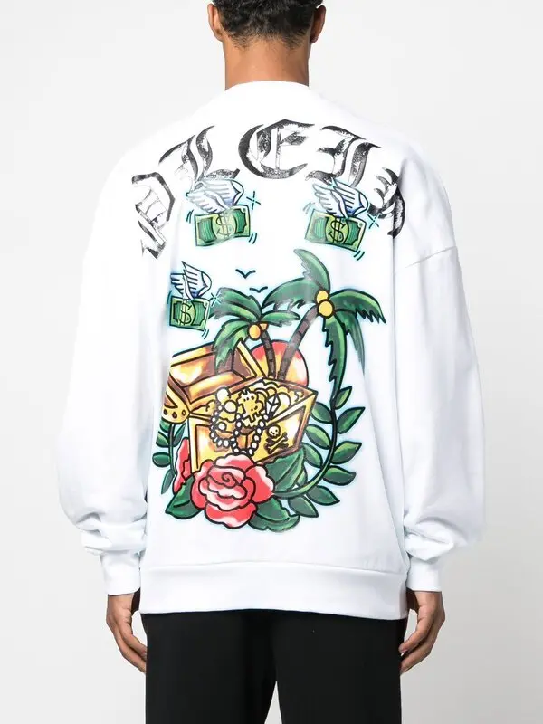 Philipp Plein Ls Hawaii Printed Sweatshirt