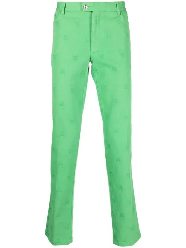 Philipp Plein Skull Embroidered Trousers