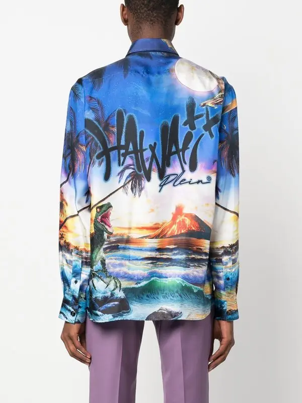 Philipp Plein Hawaii Printed Shirt