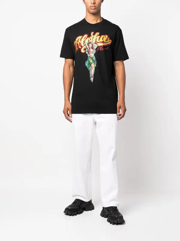Philipp Plein Hawaii Embellished Short-sleeve T-shirt - Black