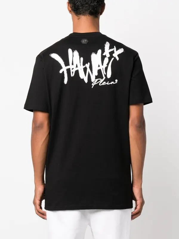 Philipp Plein Hawaii Embellished Short-sleeve T-shirt - Black
