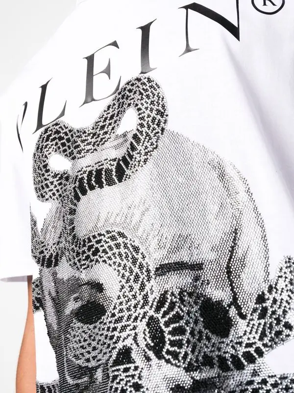 Philipp Plein Snake-print Short-sleeve T-shirt - White