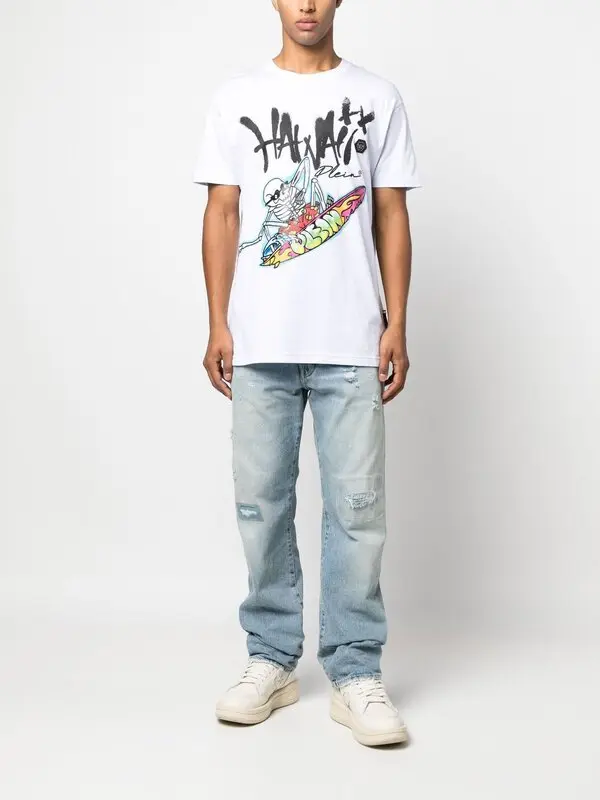 Philipp Plein Hawaii Graphic-print T-shirt - White