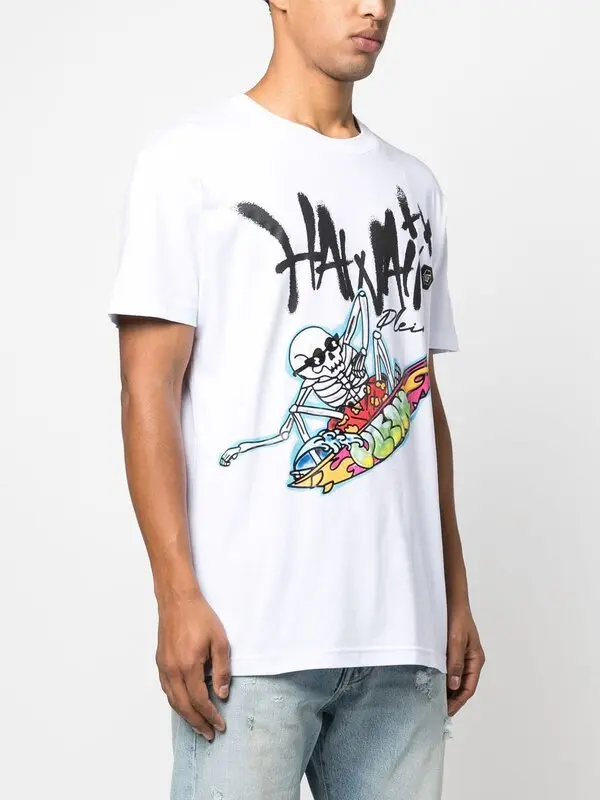 Philipp Plein Hawaii Graphic-print T-shirt - White