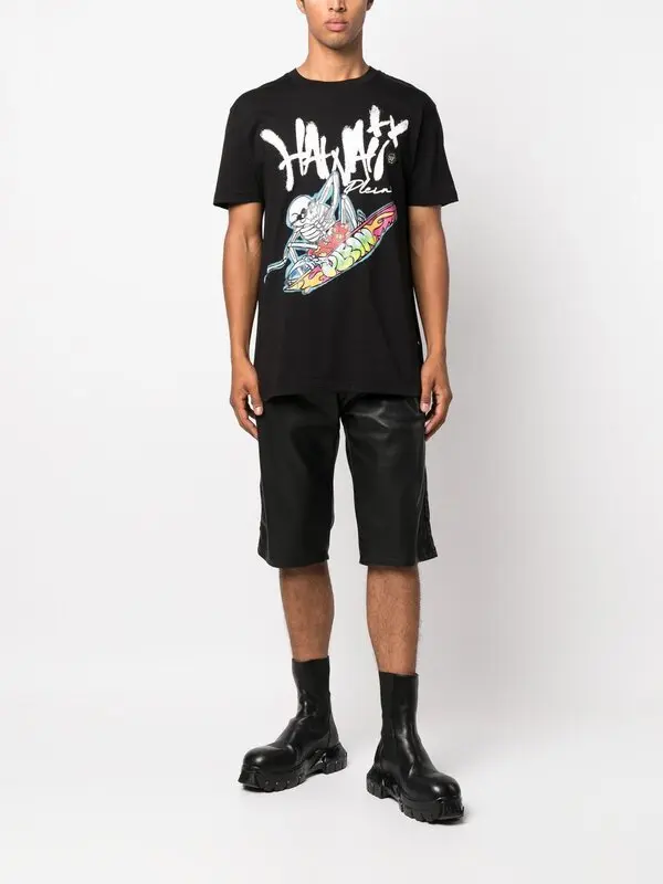 Philipp Plein Hawaii Graphic-print T-shirt - Black
