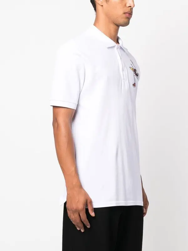 Philipp Plein Graphic-print Polo Shirt - White