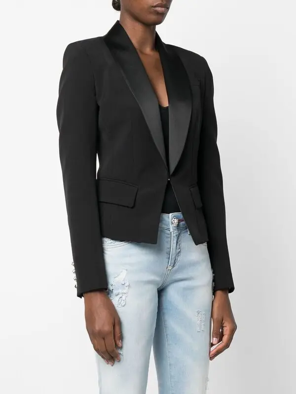 Philipp Plein Single-breasted Tailored Blazer - Black