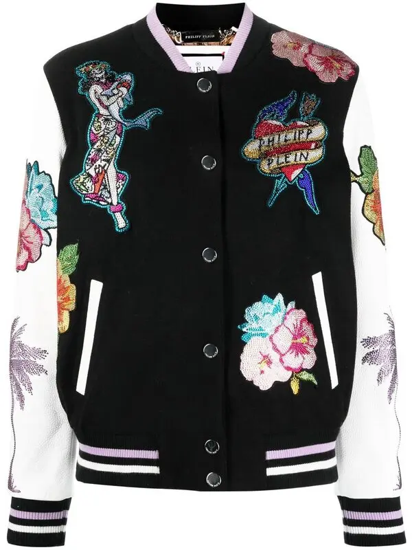 Philipp Plein Hawaii Bomber Jacket - Black