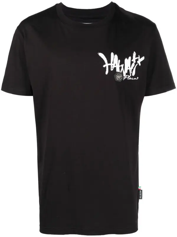 Philipp Plein Hawaii Ss Cotton T-shirt - Black