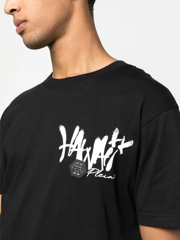 Philipp Plein Hawaii Ss Cotton T-shirt - Black