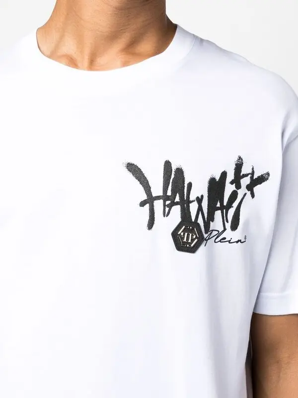 Philipp Plein Hawaii Ss Cotton T-shirt