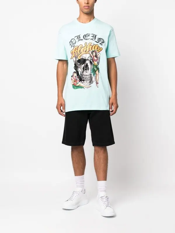 Philipp Plein Hawaii Short-sleeve T-shirt - Blue