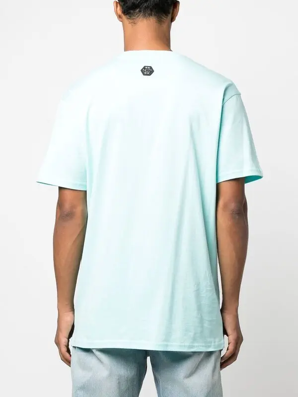 Philipp Plein Hawaii Embellished Short-sleeve T-shirt - Blue