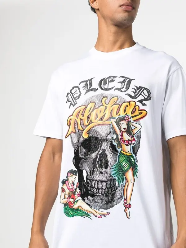 Philipp Plein Hawaii Short-sleeve T-shirt - White