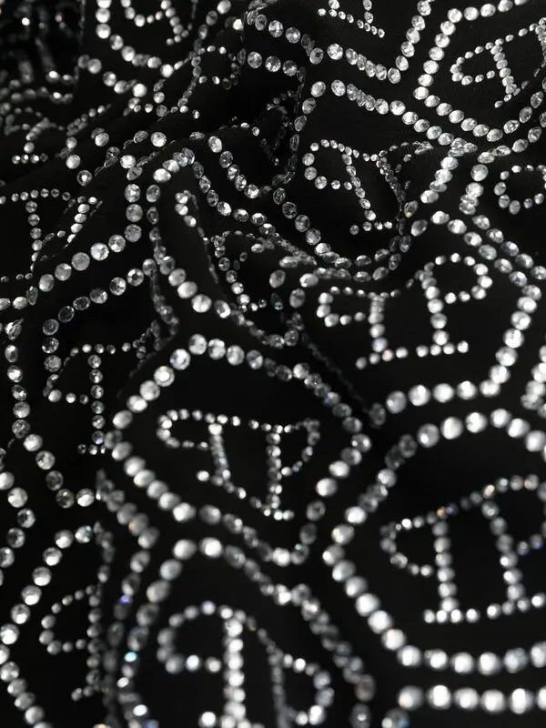 Philipp Plein Sequin-embellished Monogram Mini Dress - Black