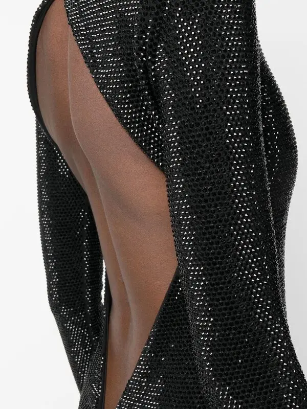 Philipp Plein Crystal-embellished Backless Dress - Black