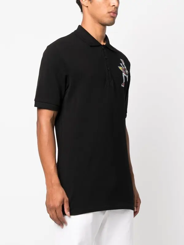 Philipp Plein Graphic-print Polo Shirt - Black