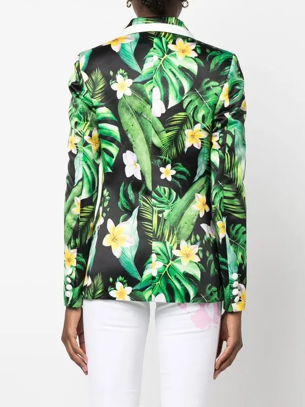 Philipp Plein Floral-print Single-breasted Blazer