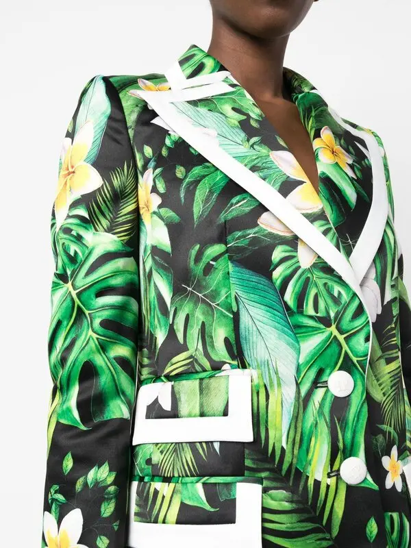 Philipp Plein Floral-print Single-breasted Blazer
