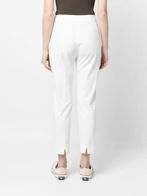 Peserico Cropped Tapered-leg Trousers - White