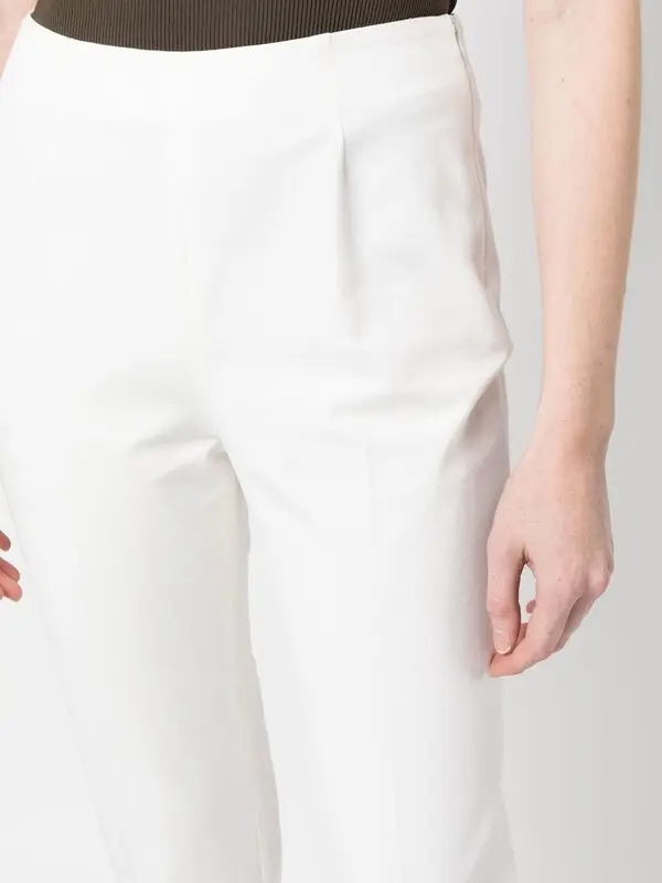 Peserico Cropped Tapered-leg Trousers - White